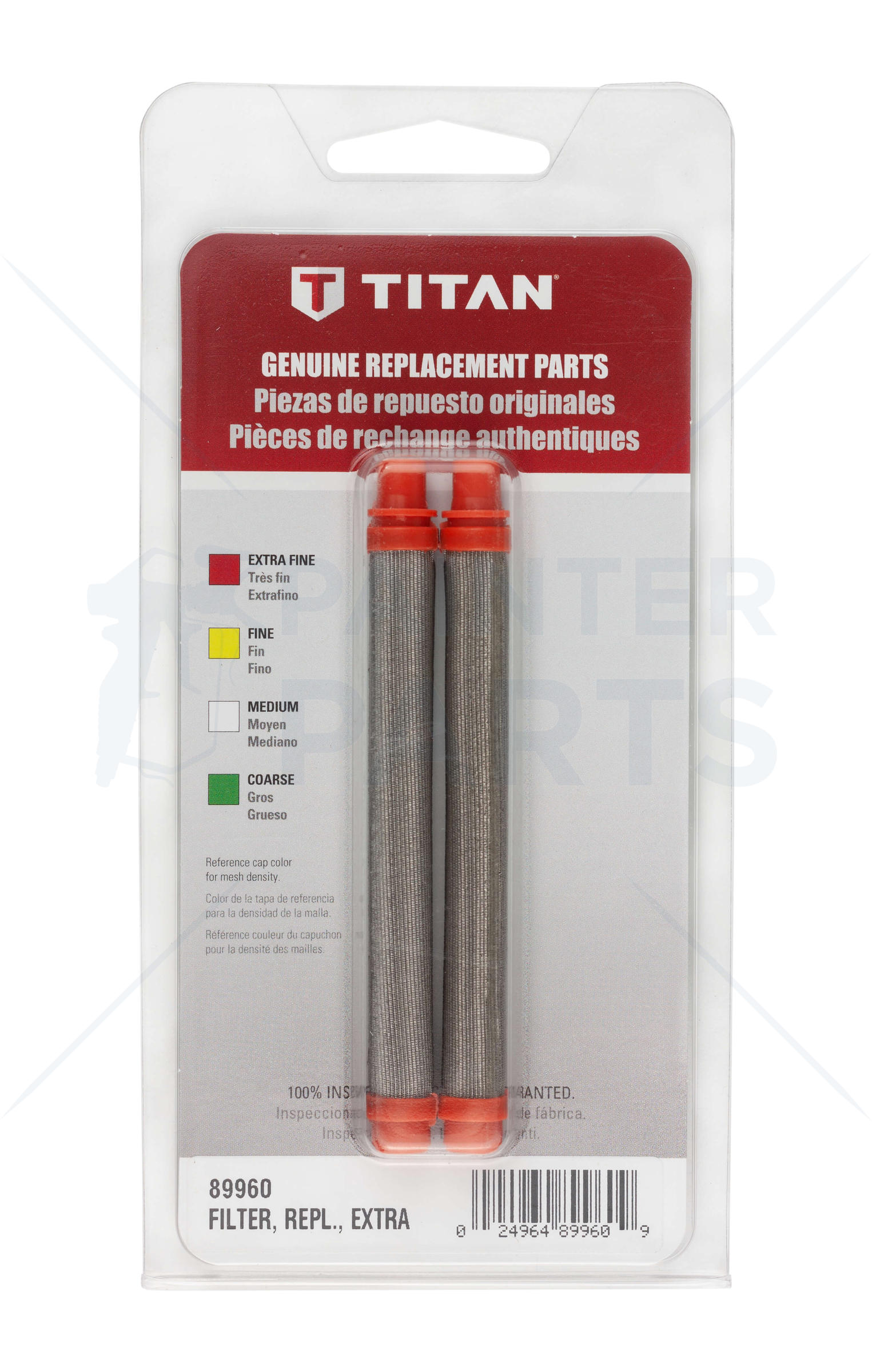 Titan Spray Gun Unthreaded Extra Fine Mesh Red Filter (Retail Package ...