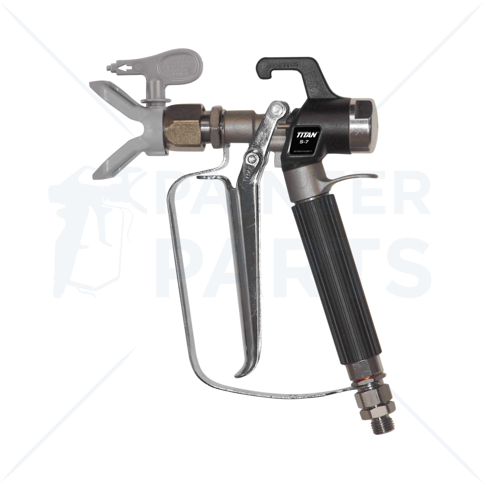 Titan S-7 Stainless Steel 4 Finger High Pressure Spray Gun with 1/4in ...